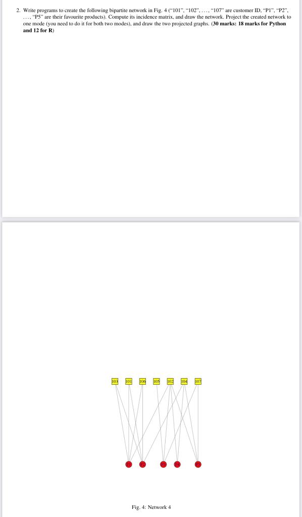 Solved 2. Write programs to create the following bipartite | Chegg.com