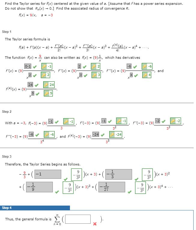 Solved Find the Taylor series for f(x) centered at the given | Chegg.com