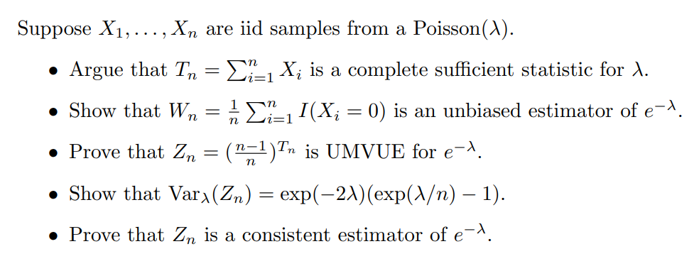 Solved 2 i= = n Suppose X1, ... , Xn are iid samples from a | Chegg.com