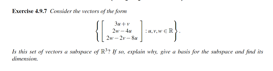 Solved Exercise 4.9.7 Consider the vectors of the form | Chegg.com