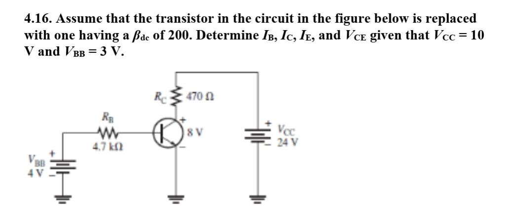 Solved use values on text for vcc and vbb, being vbb=3v and | Chegg.com