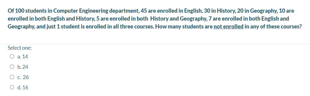 Solved Of 100 students in Computer Engineering department, | Chegg.com