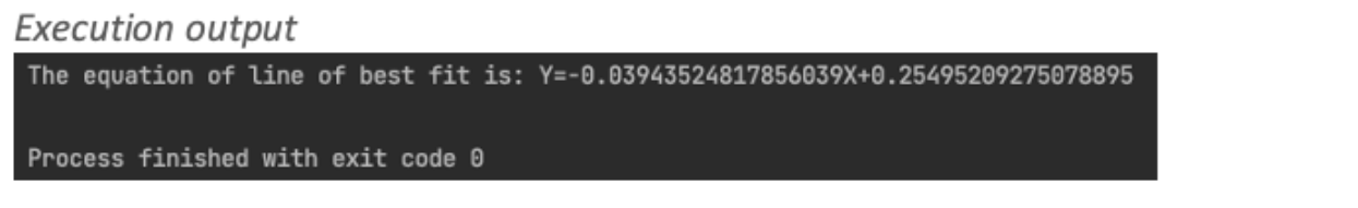Solved The following Java program uses the LineFit class to | Chegg.com