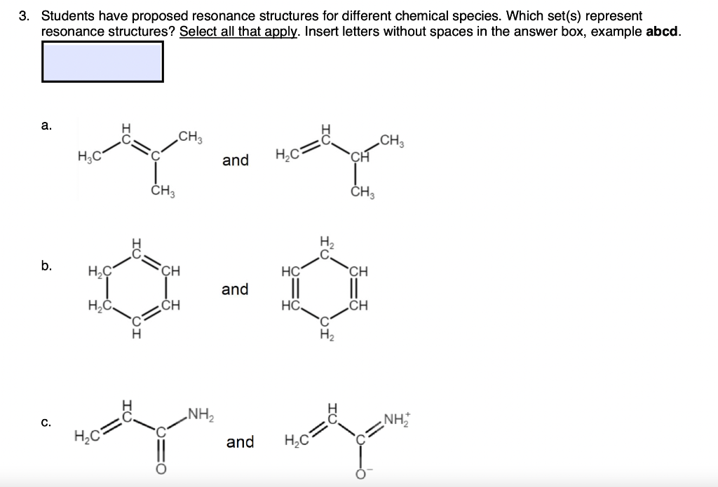Solved Students have proposed resonance structures for | Chegg.com