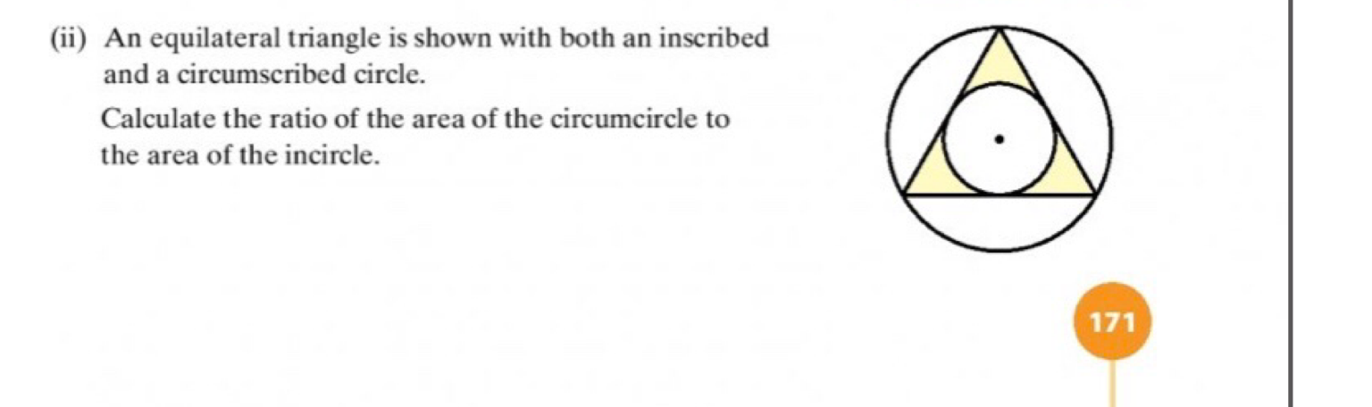 Solved (ii) An equilateral triangle is shown with both an | Chegg.com