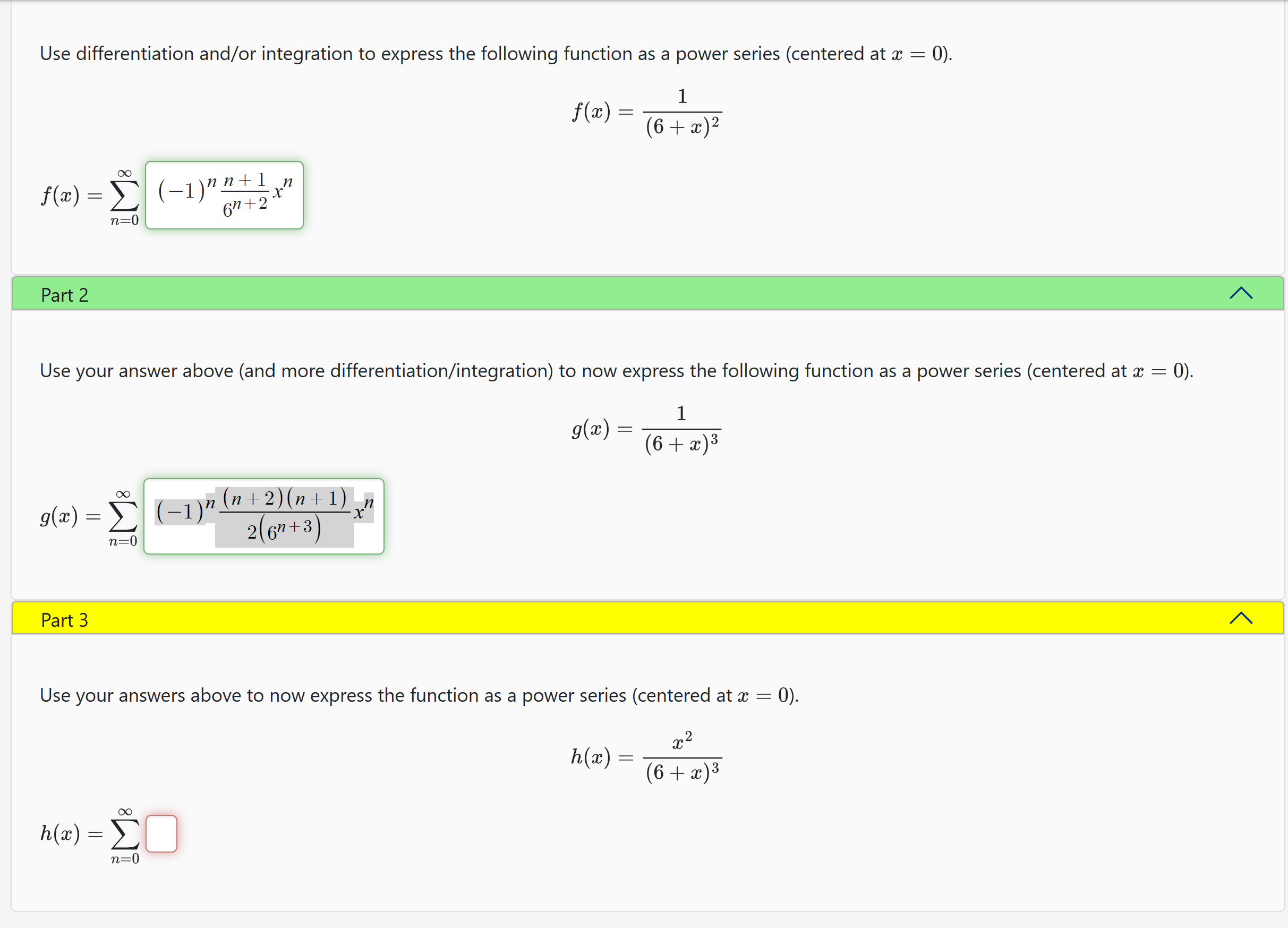 Solved Use differentiation and/or integration to express the | Chegg.com
