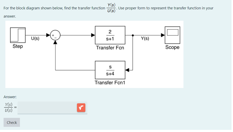 Solved For the block diagram shown below, find the transfer | Chegg.com