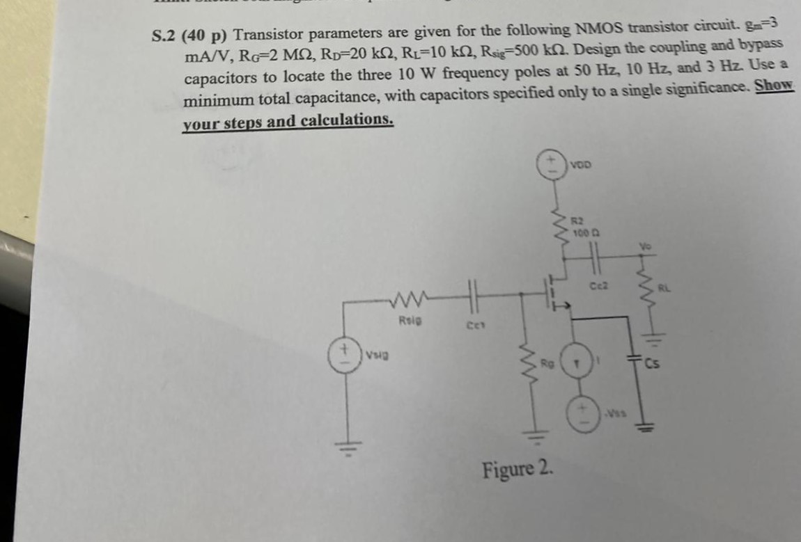 Solved Transistor parameters are given for the following | Chegg.com