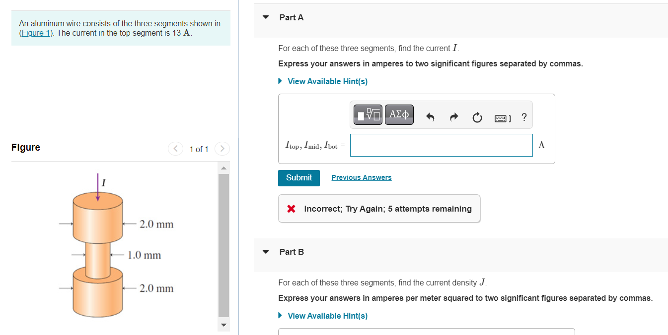 Solved An aluminum wire consists of the three segments shown | Chegg.com