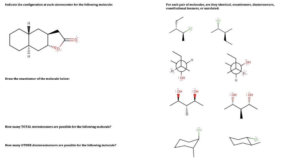 Indicate the configuration at each stereocenter for | Chegg.com