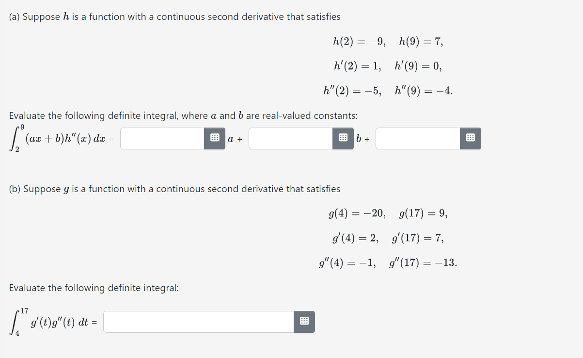Solved (a) Suppose h is a function with a continuous second | Chegg.com