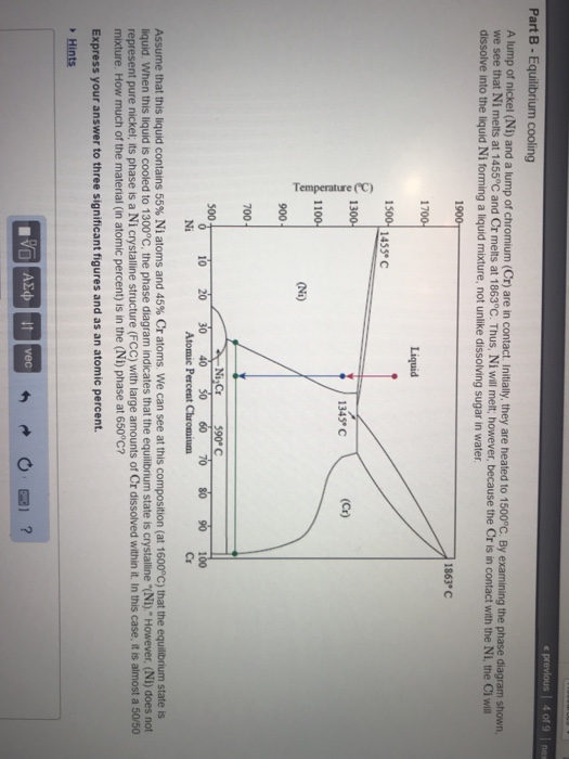 Solved Part B- Equilibrium c A lump of nickel (Ni) and a | Chegg.com