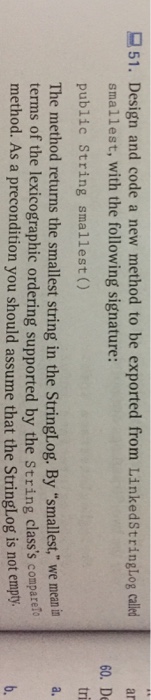 Solved 51. Design and code a new method to be exported from | Chegg.com