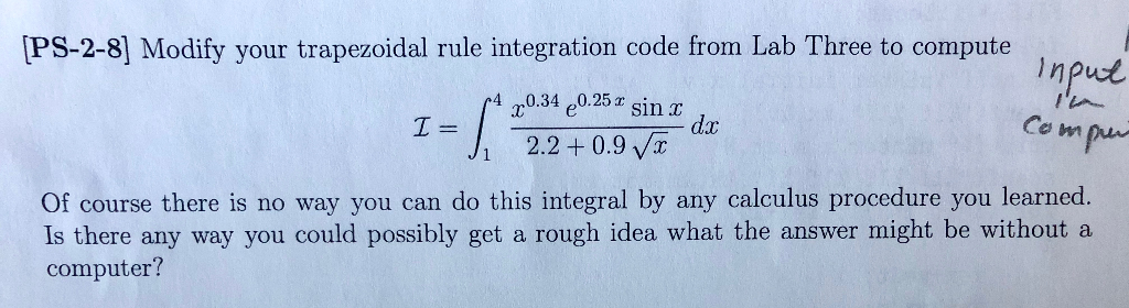 Solved Modified Trapezoidal rule integration code: #include | Chegg.com