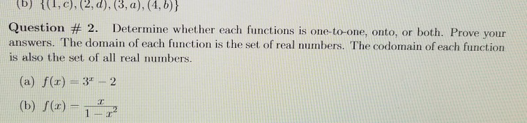 Solved 1, c), (2, d), (3,a Question # 2· Determine whether | Chegg.com