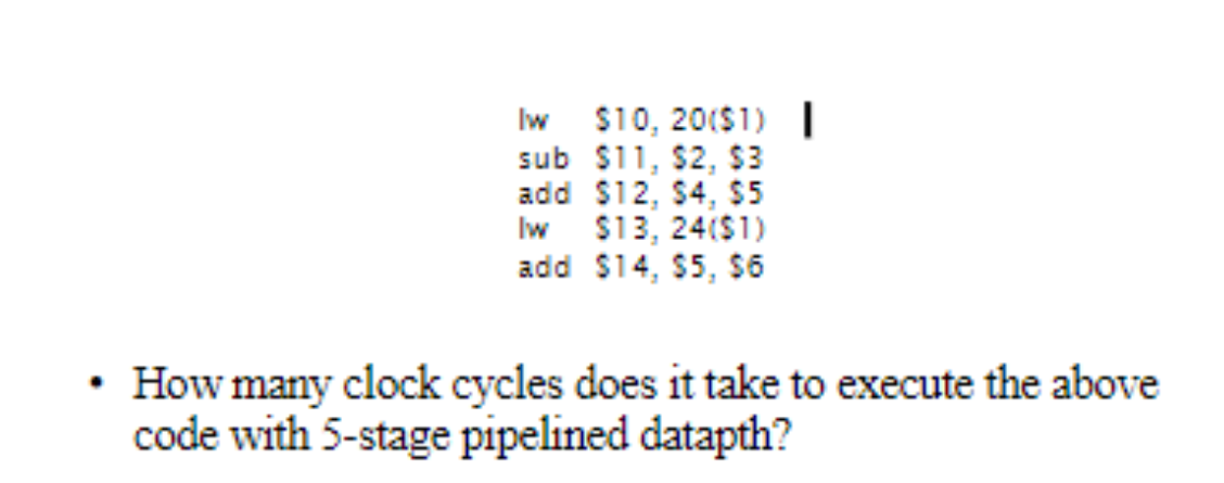 - How many clock cycles does it take to execute the | Chegg.com