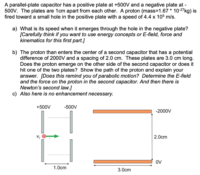 Solved A parallel-plate capacitor has a positive plate at | Chegg.com