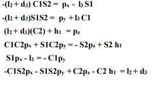 Some of the inverse kinematics equations of a robot | Chegg.com