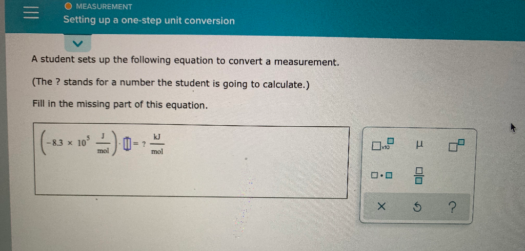 Solved O MEASUREMENT Setting up a one-step unit conversion A | Chegg.com