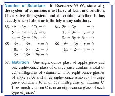 Solved Number of Solutions In Exercises 63-66, state why the | Chegg.com
