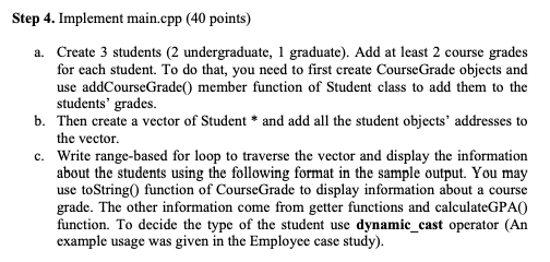 Student Inheritance Hierarchy The following figure | Chegg.com