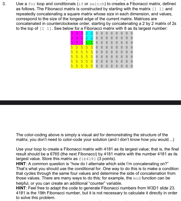 Solved Use a for loop and conditionals (if or switch) to | Chegg.com