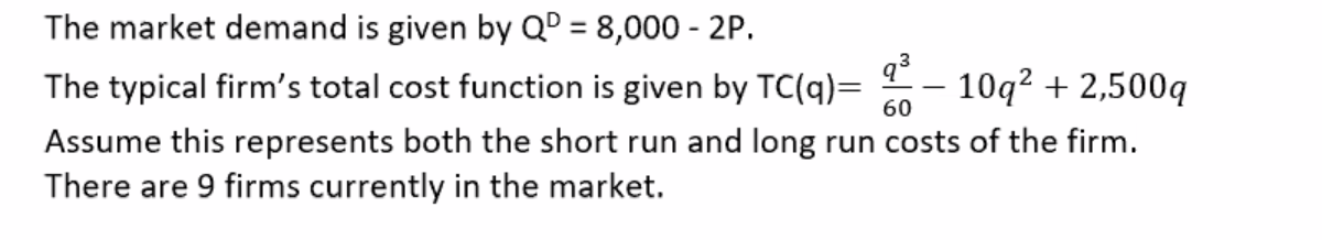 The market demand is given by QD = 8,000 - 2P. q3 The | Chegg.com
