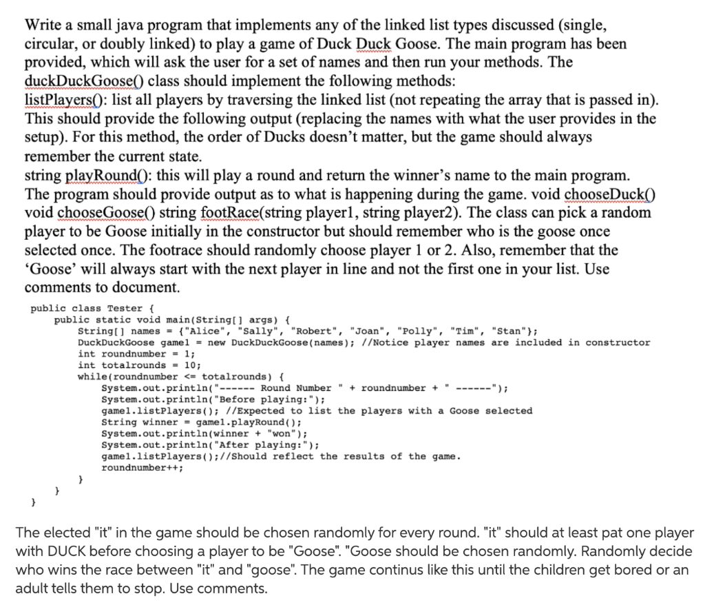 Write A Small Java Program That Implements Any Of The 5943