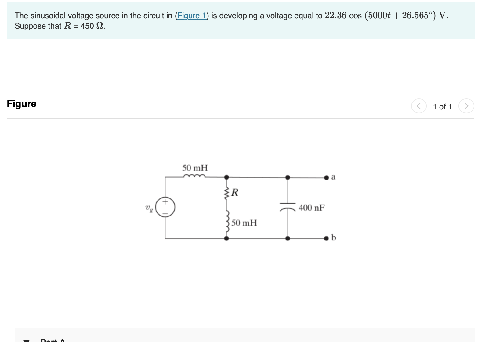 The sinusoidal voltage source in the circuit in | Chegg.com