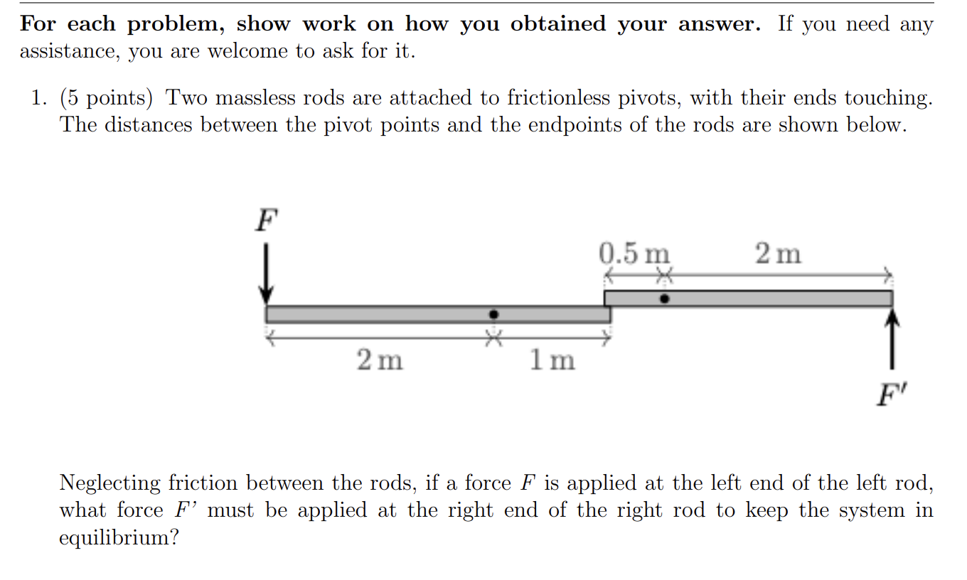 Solved Two massless rods are attached to frictionless | Chegg.com
