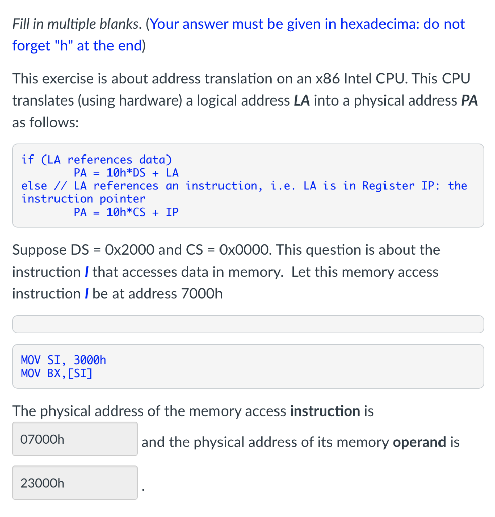 Solved This exercise is about address translation on an x86 | Chegg.com