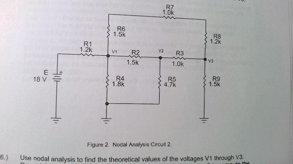 Solved R7 1.0k R6 1.5k R8 1.2k R1 1.2k V1 v2 R3 R2 1.5k V3 | Chegg.com