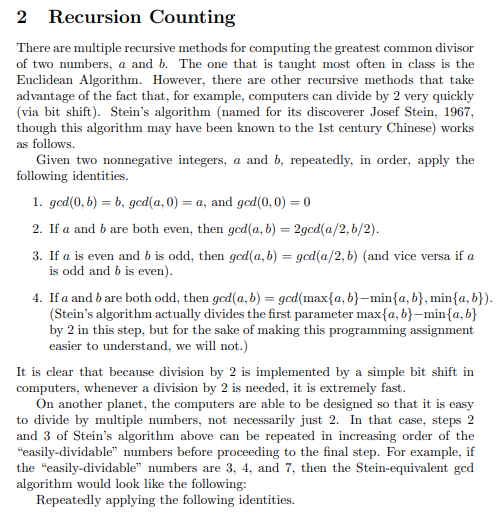 2 Recursion Counting There are multiple recursive | Chegg.com