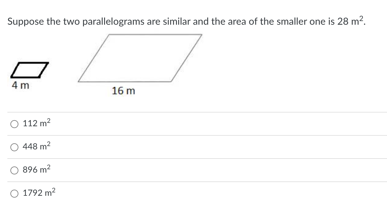 Solved Suppose the two parallelograms are similar and the | Chegg.com