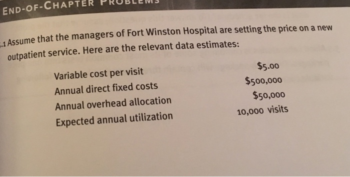 Solved ER PROBLEM Assume that the managers of Fort Winston | Chegg.com