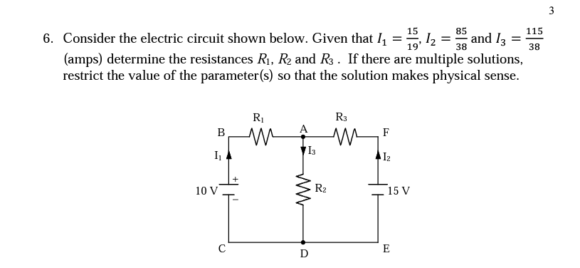 Solved 6. Consider the electric circuit shown below. Given | Chegg.com Solved 6. Consider the electric circuit shown below. Given | Chegg.com