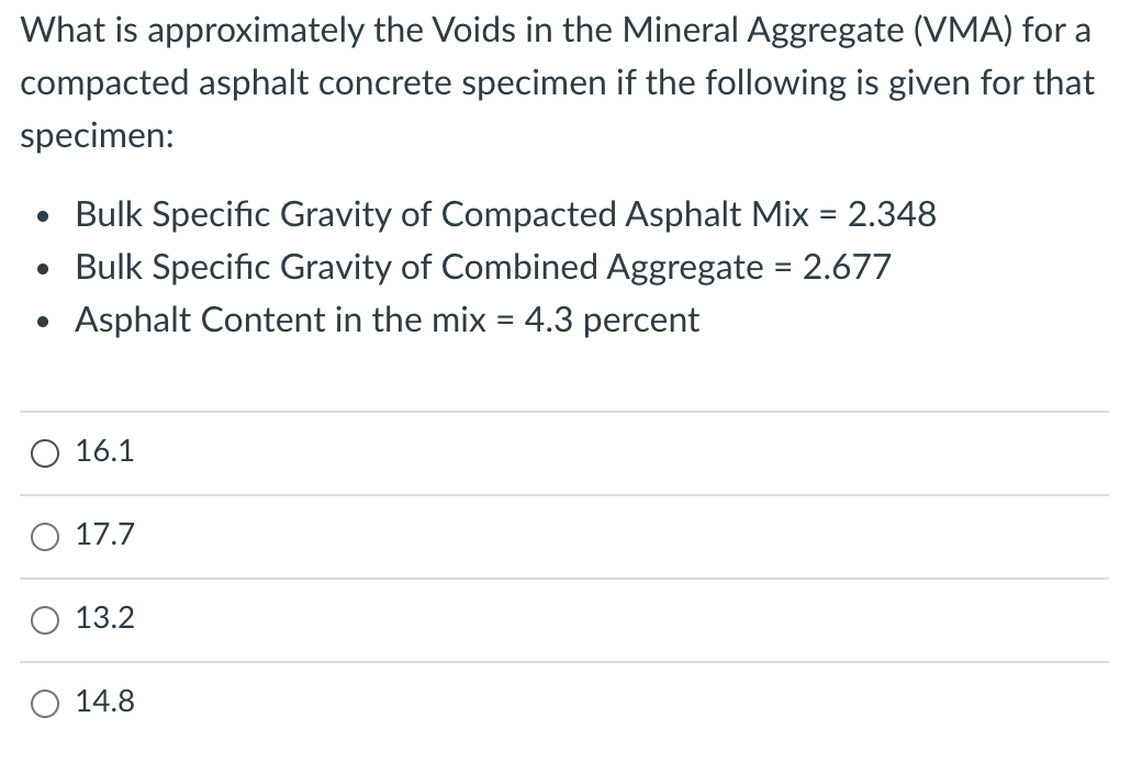 Solved What is approximately the Voids in the Mineral | Chegg.com