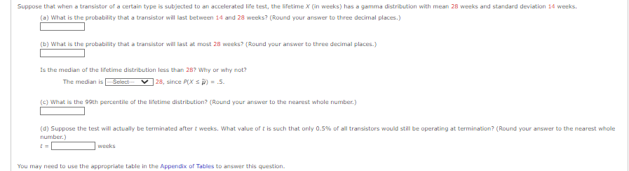 Solved (a) What is the probability that a transistor will | Chegg.com