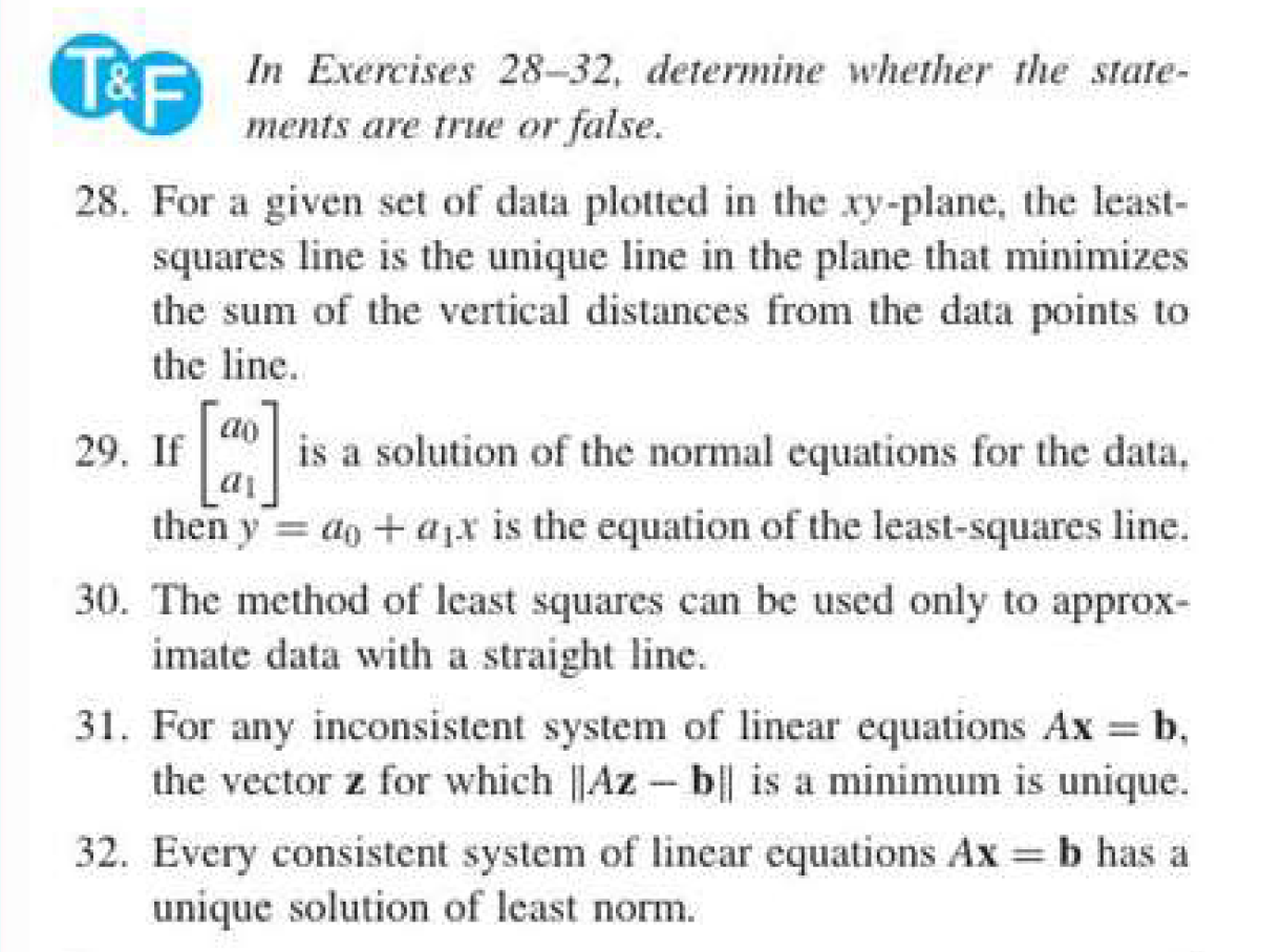 Solved In Exercises 16-19, an inconsistent system of linear | Chegg.com