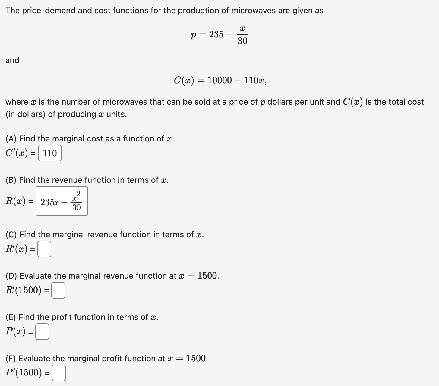 Solved The price-demand and cost functions for the | Chegg.com