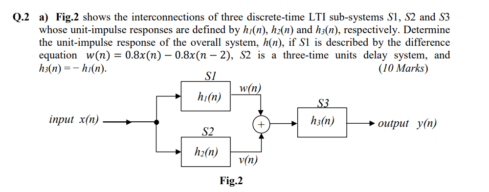 .2 a) Fig. 2 shows the interconnections of three | Chegg.com