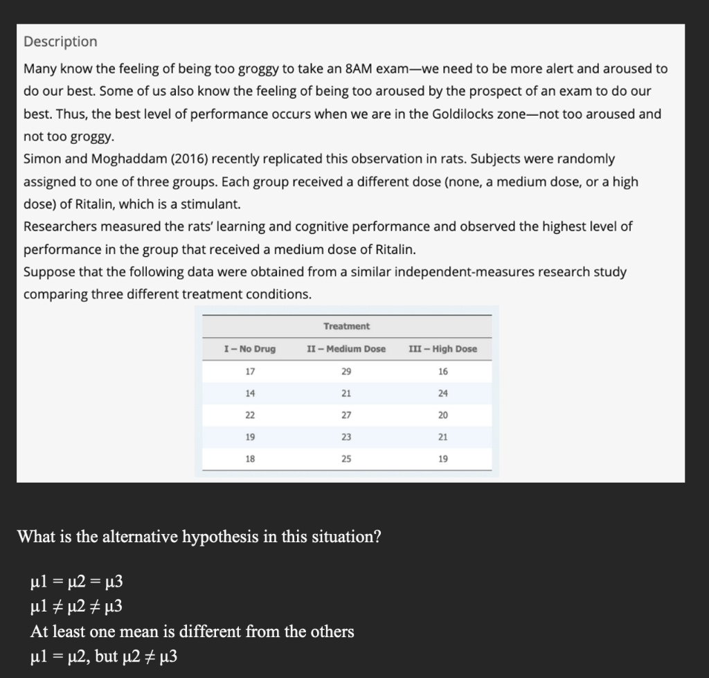 Solved Description Many know the feeling of being too groggy | Chegg.com