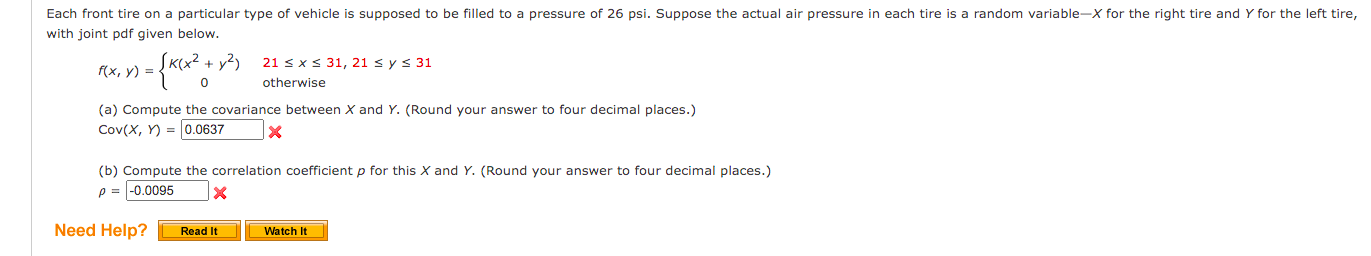 Solved with joint pdf given below. | Chegg.com