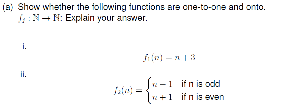 Solved (a) Show whether the following functions are | Chegg.com