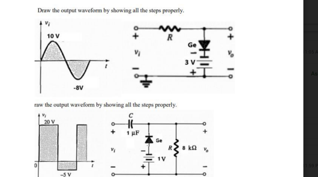 Solved Draw the output waveform by showing all the steps | Chegg.com