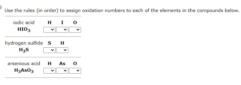 Solved Use the rules (in order) to assign oxidation numbers | Chegg.com