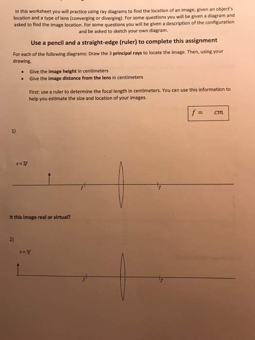 Solved In this worksheet you will practice using ray | Chegg.com
