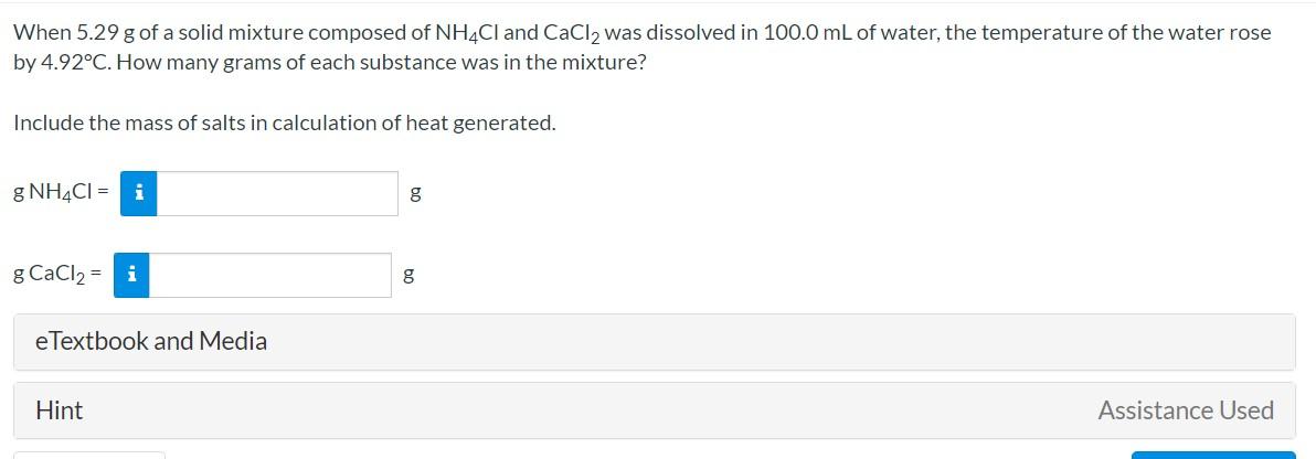 Solved When 5.29 g of a solid mixture composed of NH4Cl and | Chegg.com