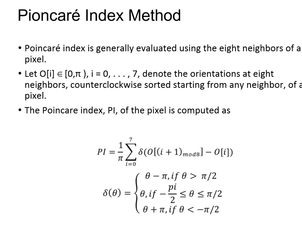 Pioncaré Index Method Poincaré index is generally | Chegg.com