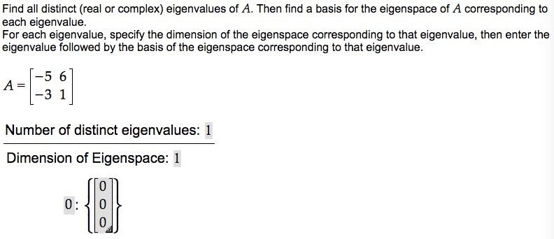 Solved Find all distinct (real or complex) eigenvalues of A. | Chegg.com